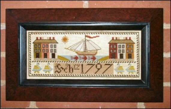 1797 Ship Sampler by Carriage House Samplings Counted Cross | Etsy