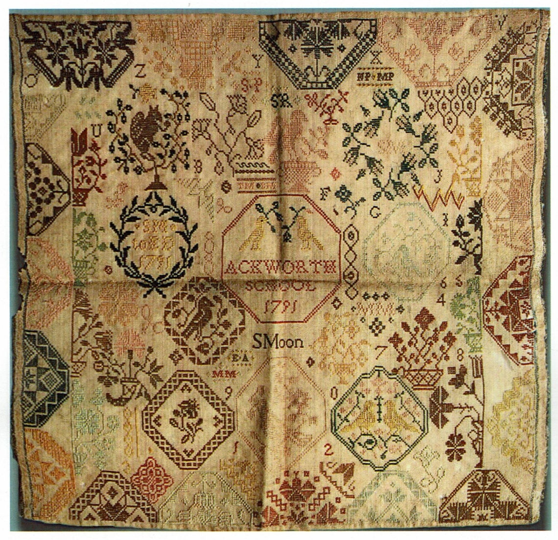 Sarah Moon 1791 Reproduction Sampler by Stitchy Box Samplers Counted ...
