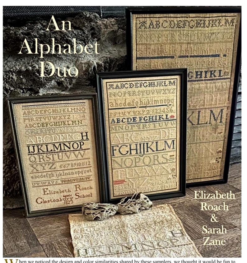 Alphabet Duo Reproduction Samplers by Needlework Press Counted Cross ...