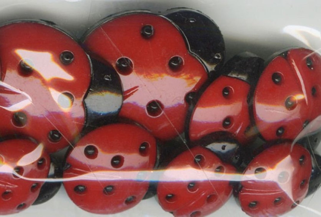 Ladybugs Buttons 10 per Package Sew Thru 1/2 to 3/4 Wide - Etsy