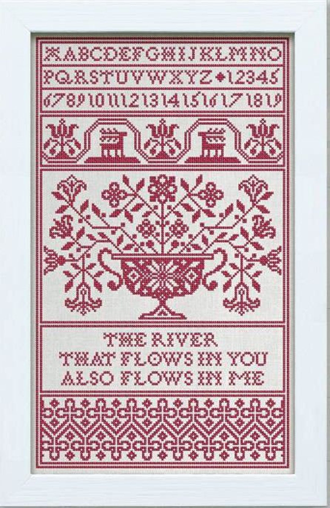 The River by Modern Folk Embroidery Counted Cross Stitch Pattern/chart ...