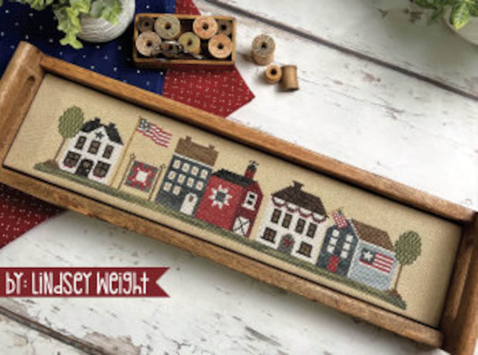 Star Spangled Street by Primrose Cottage Counted Cross Stitch Pattern ...