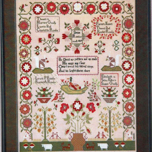 JBW Designs / Antique ROOSTER Sampler / Stitch Chart / Pattern | Etsy