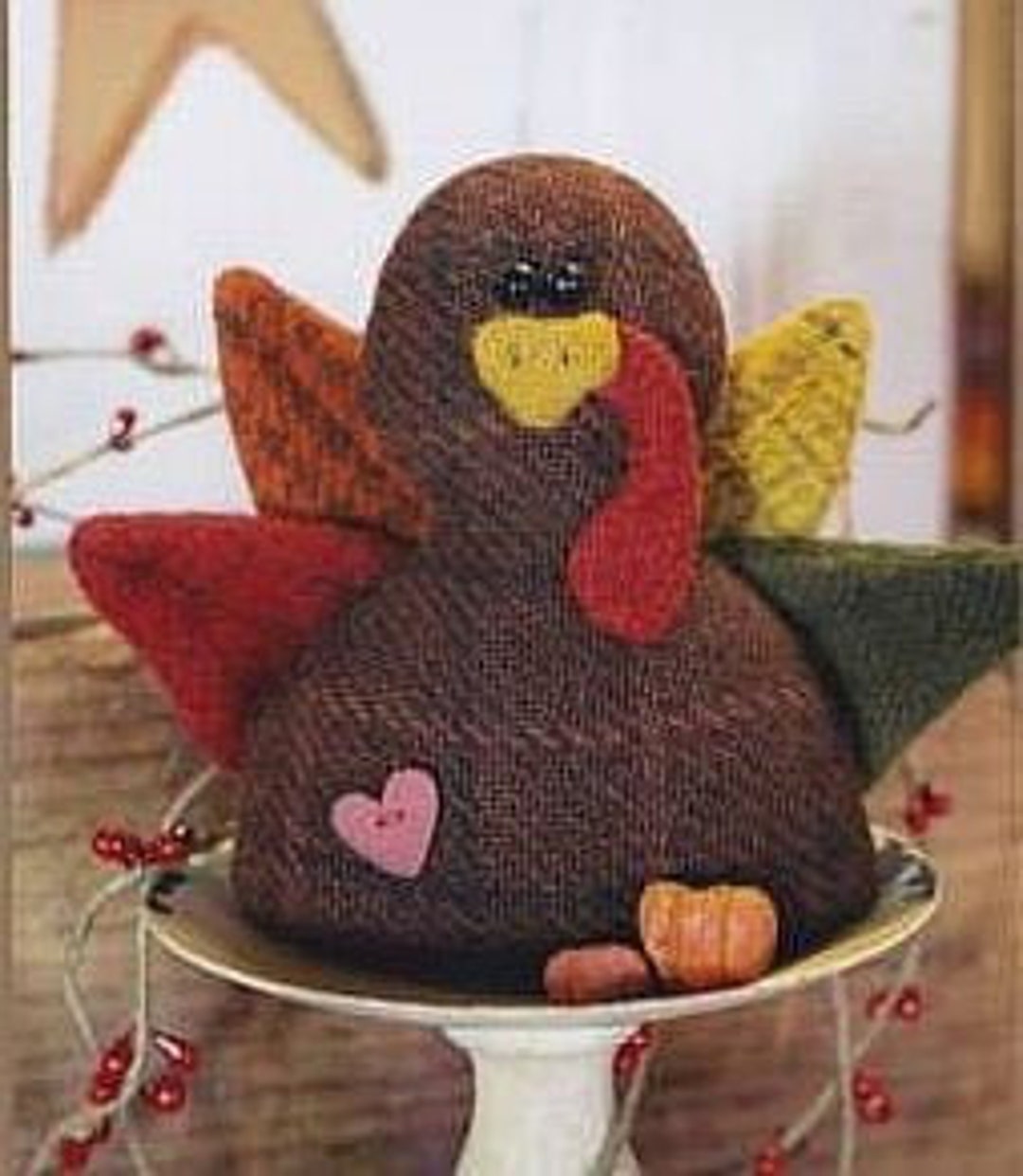 I Love Turkey 4" PATTERN to Sew (not a Finished Product) by Cottonwood ...