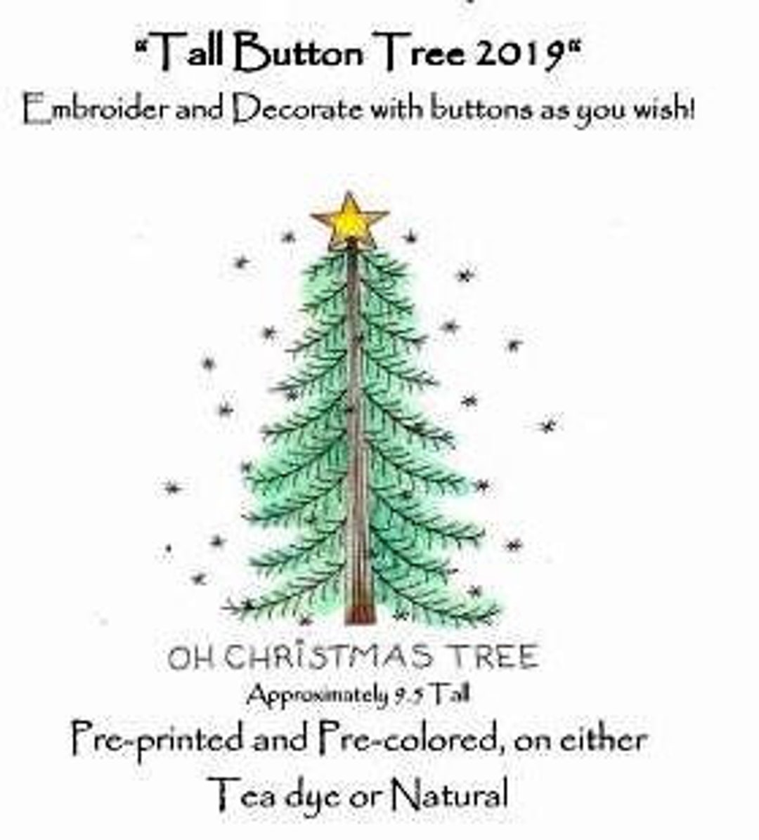 Tall Tree Tea Dye by Ichickadee Hollow Designs Counted Cross Stitch ...