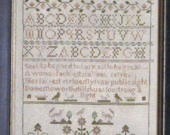 Elizabeth Milner 1848 Reproduction Sampler by - Etsy