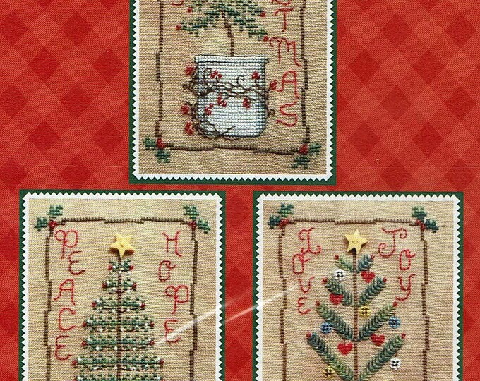 Christmas Tree Trio by Waxing Moon Counted Cross Stitch - Etsy
