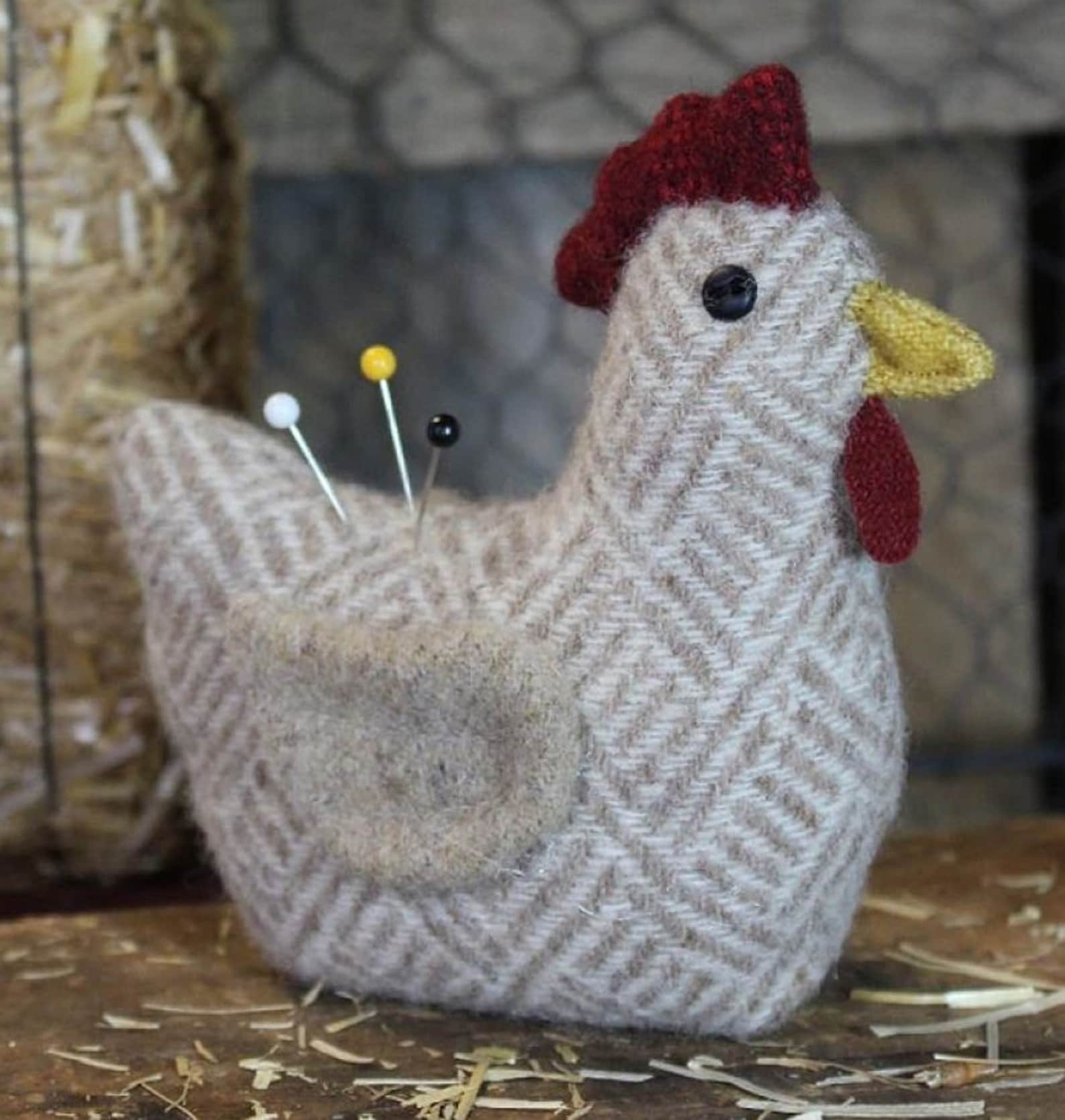 Chicken Pin Keep PATTERN to Sew (not a Finished Product) by Cottonwood ...