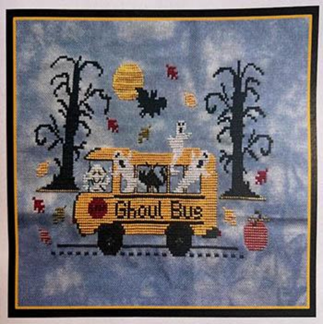 Ghoul Bus by Pickle Barrel Designs Counted Cross Stitch Pattern/chart ...