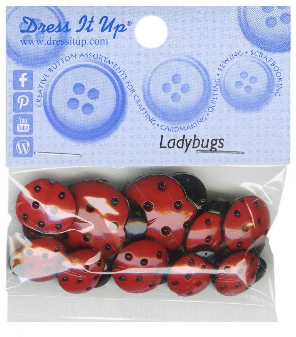 Ladybugs Buttons 10 per Package Sew Thru 1/2 to | Etsy