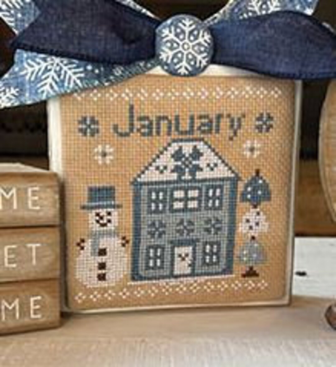 Tiny Houses January by Annabella's Counted Cross Stitch Pattern/chart ...