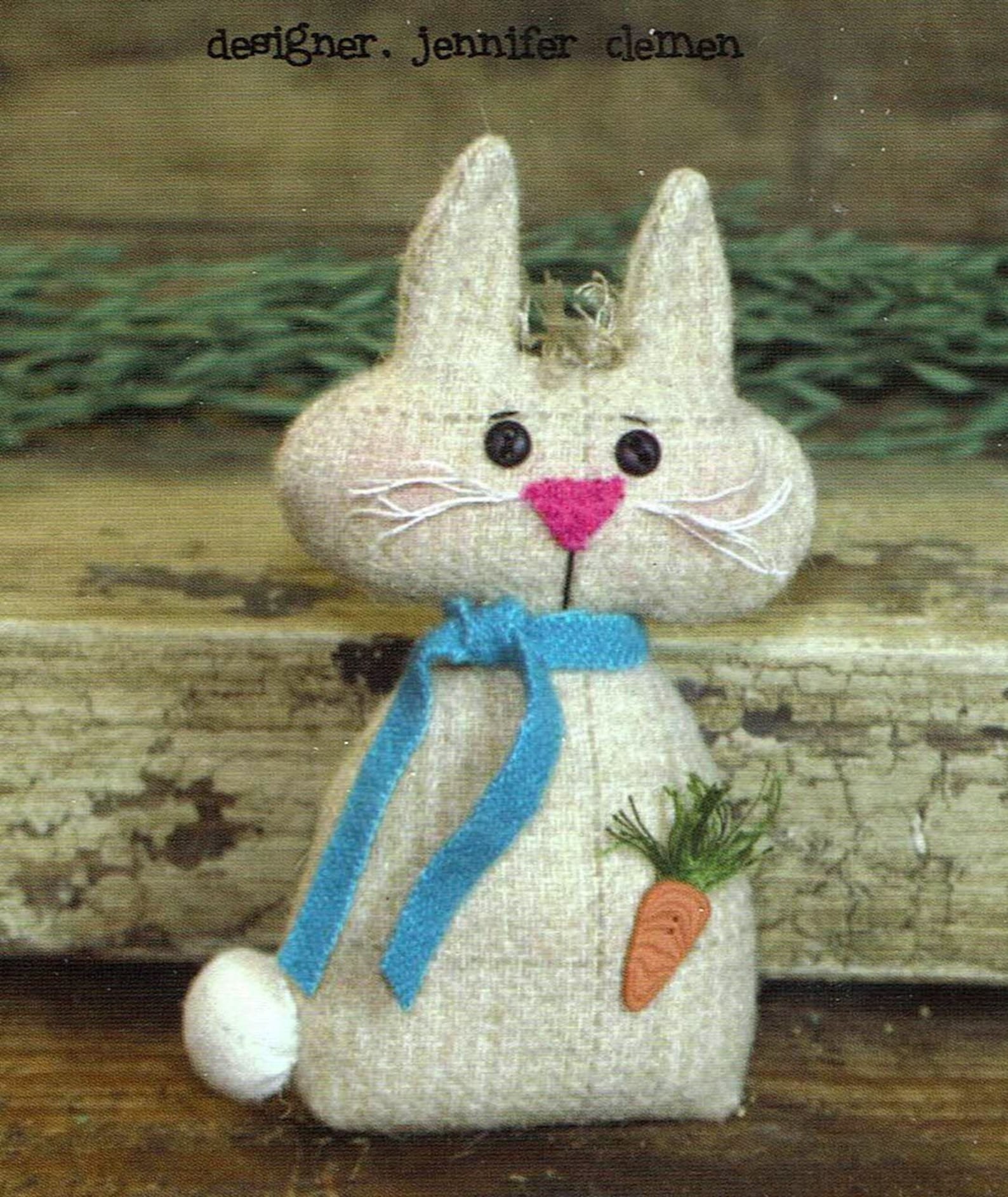 Prim Bunny Pin Keep PATTERN to Sew not a Finished Product by | Etsy