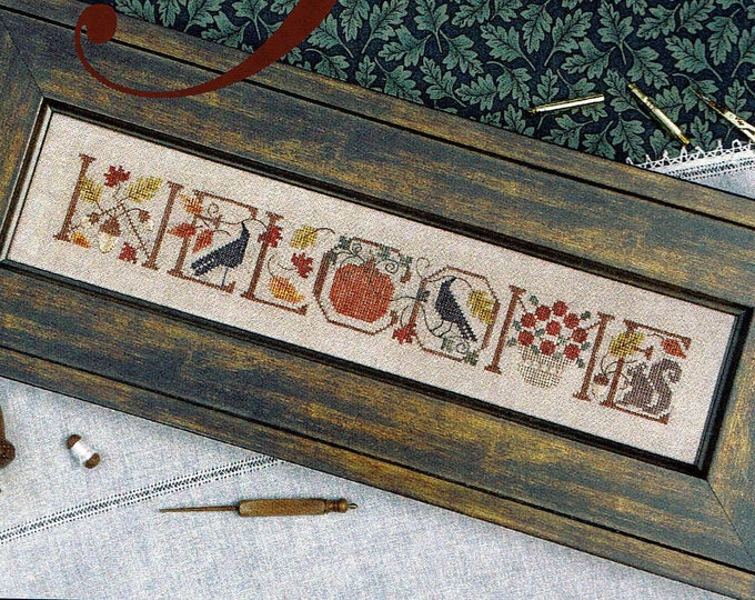 Welcome Autumn by the Drawn Thread Counted Cross Stitch Pattern/chart ...