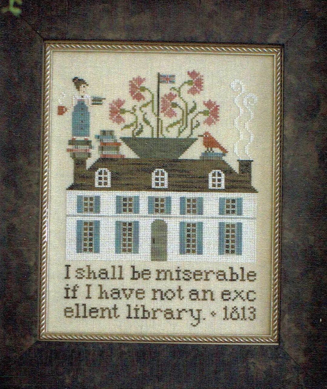 Miss Bingley's Library by Plum Street Samplers Counted Cross Stitch ...