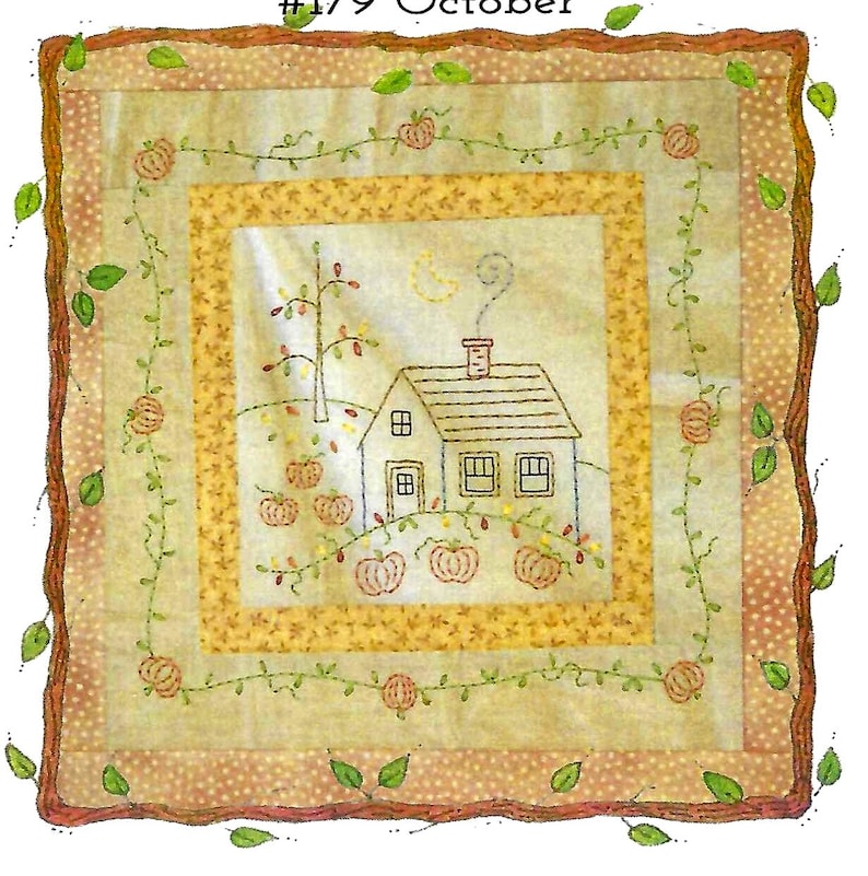 Little Stitches Block of the Month - October by Bareroots Patterns - Etsy