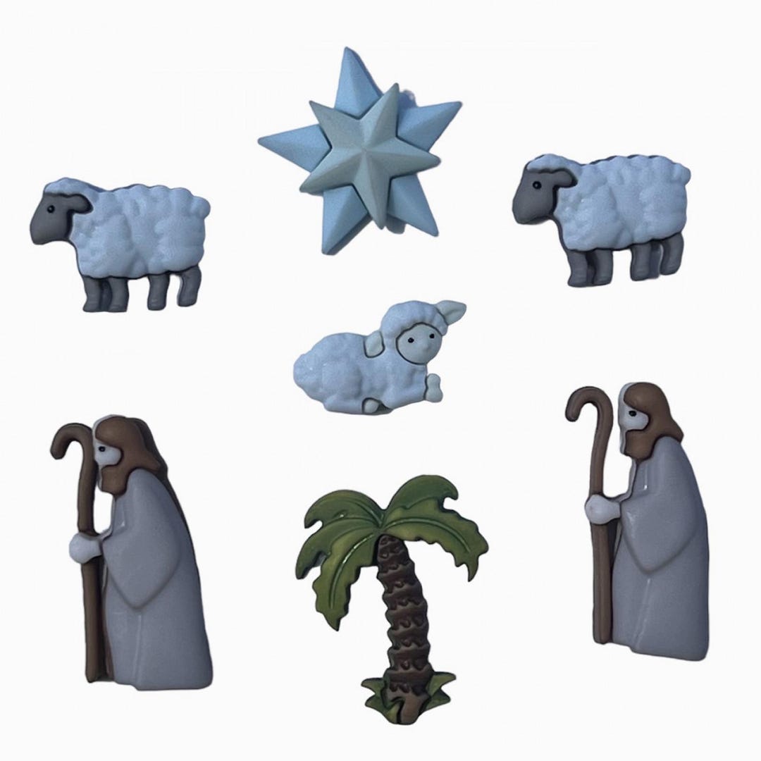 Shepherd's Flock 7ct Button Pack by Buttons Galore - Etsy