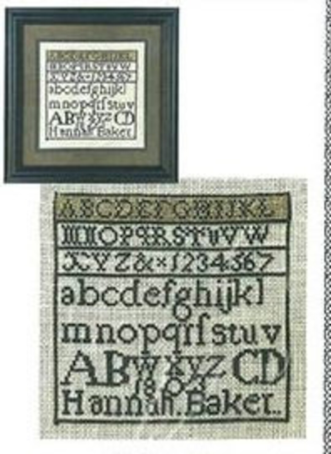 Hannah Baker 1803 Sampler by Sampler House, the Counted Cross Stitch ...