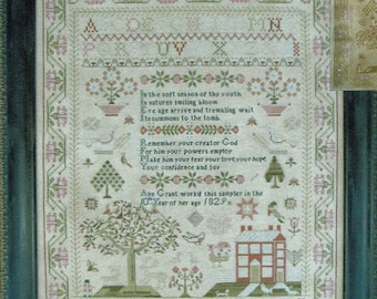 D Freitag 1849 Reproduction Sampler by From the Heart Counted Cross ...