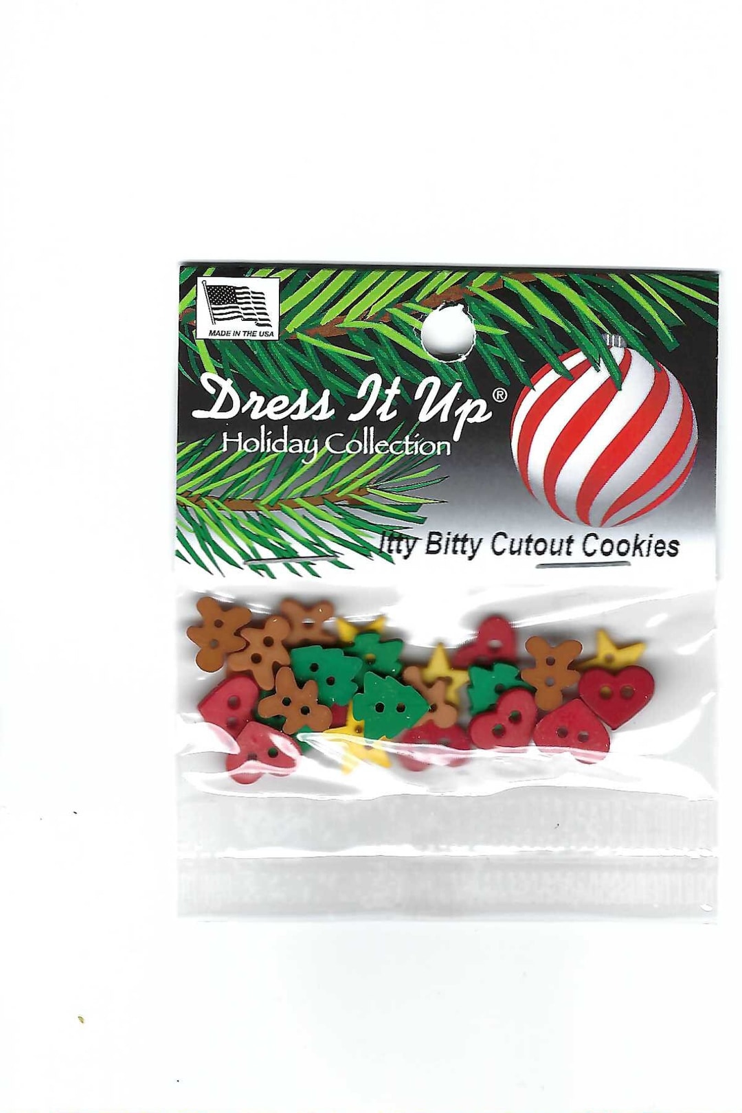 Itty Bitty Cutout Cookie Buttons by Dress It up Approx. 40 Pieces 5 Mm ...