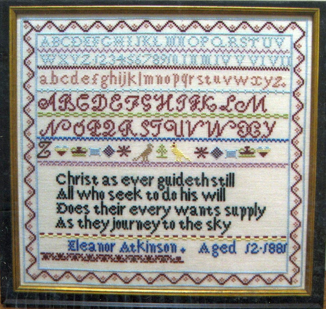 30% OFF Eleanor Atkinson 1881 English Reproduction Sampler by Samplers ...