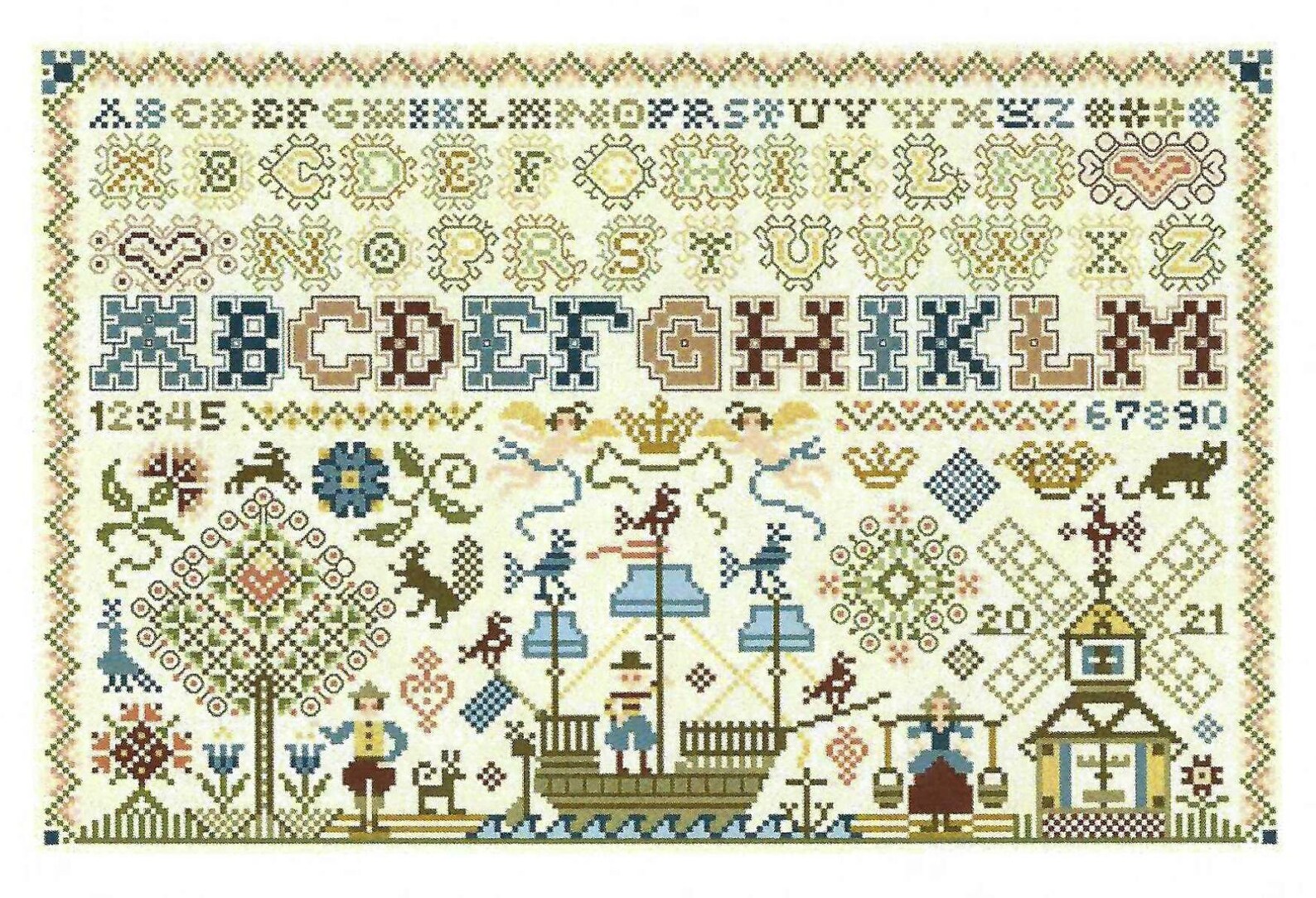 Dutch Sampler by Kooler Classic Charts Counted Cross Stitch Pattern ...