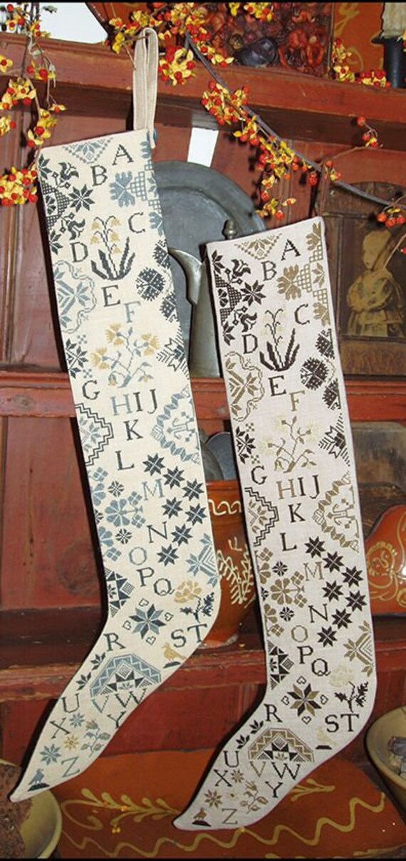 Quaker Stocking by Carriage House Samplings Counted Cross - Etsy