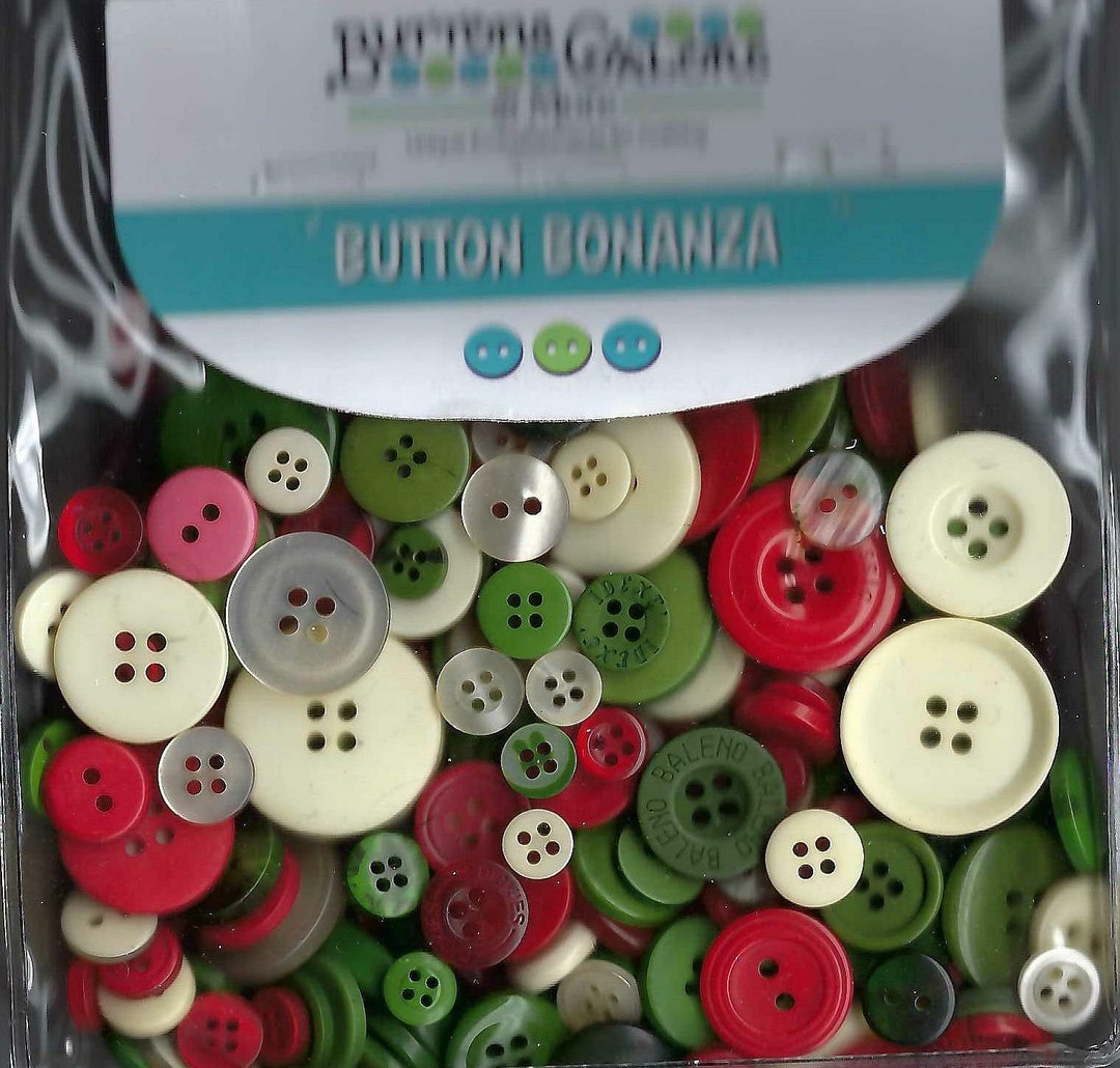 Button Bonanza Vintage Christmas Giant Button 1/2lb Pack by Buttons ...