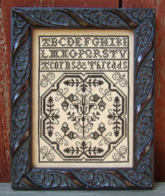 Acorns & Threads by Carriage House Samplings Counted Cross - Etsy