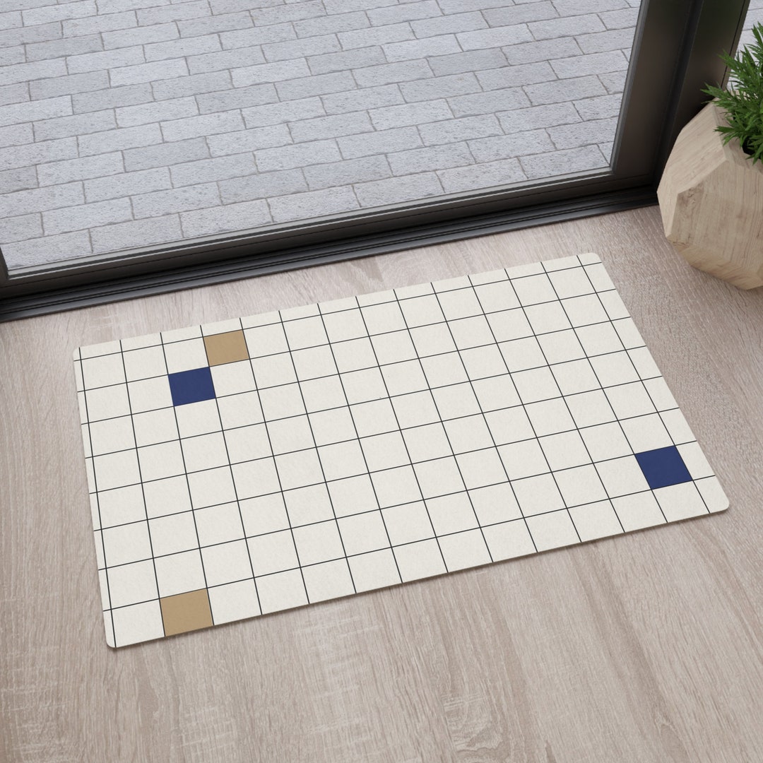 A Bold and Timeless Pattern for Contemporary Style Floor Mat Checkered ...