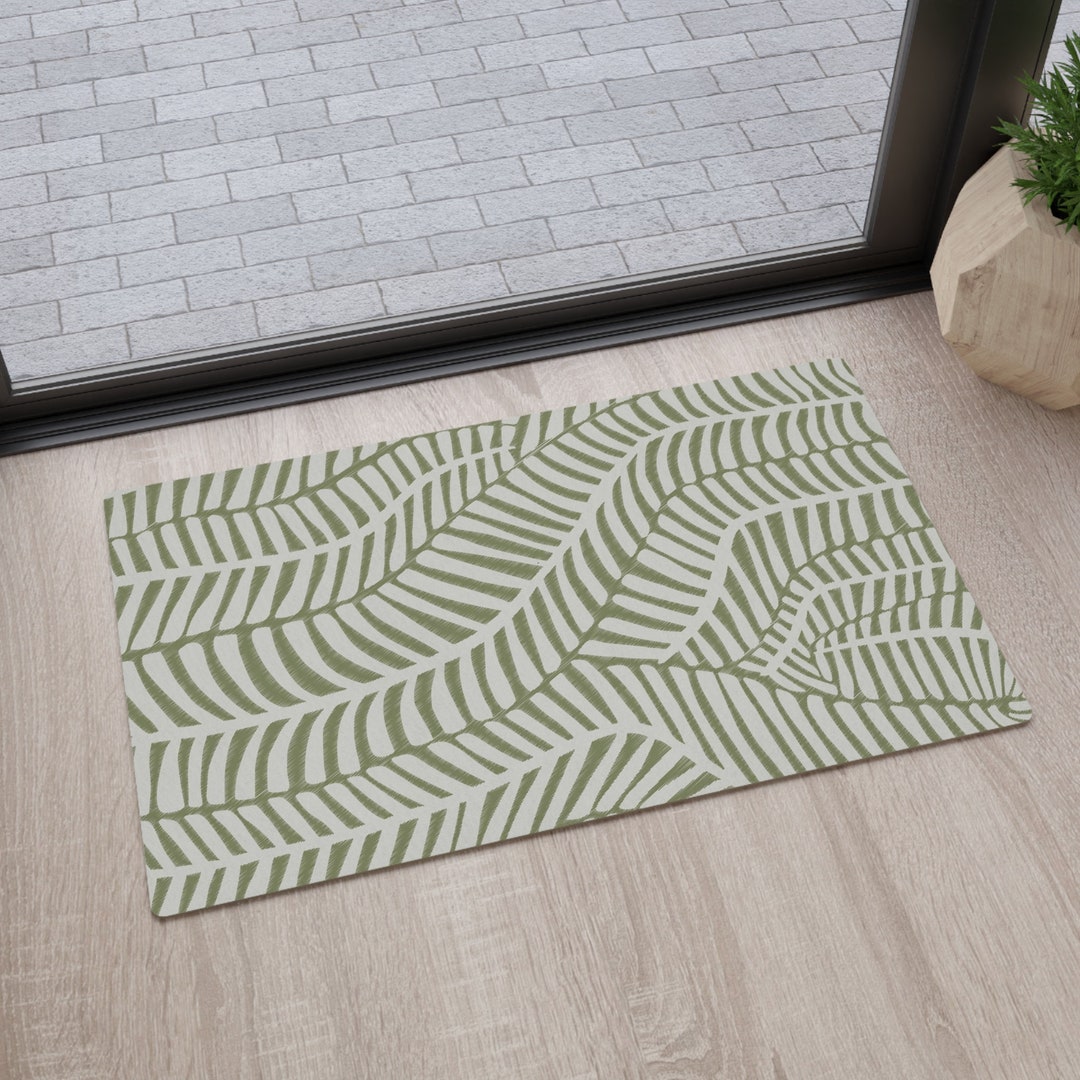 Stylized Leaves Seamless Pattern Floor Mat Nature-inspired - Etsy