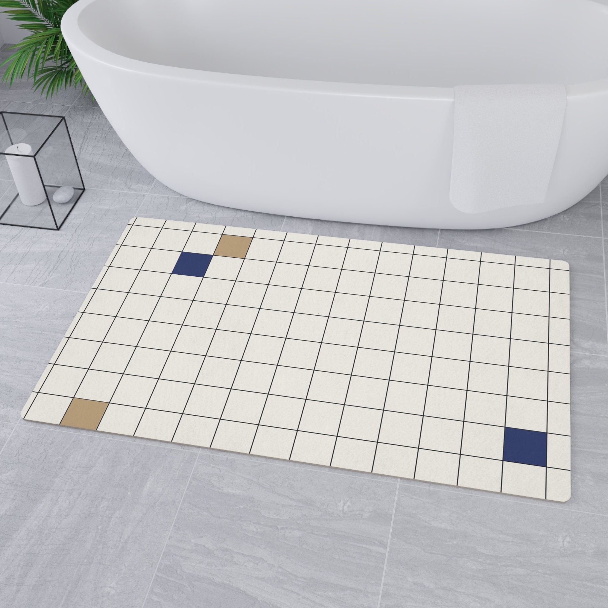 A Bold and Timeless Pattern for Contemporary Style Floor Mat Checkered ...