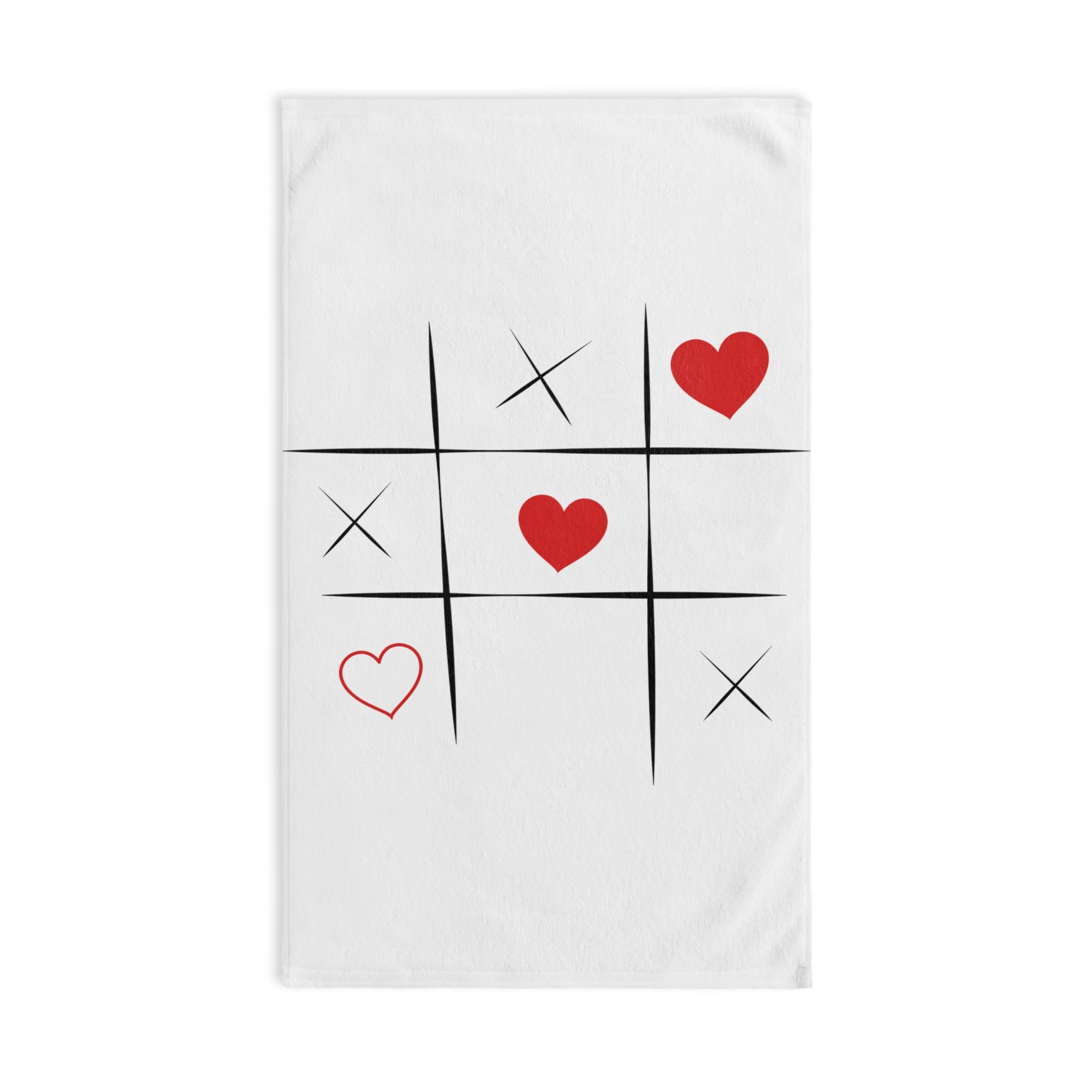 Heartfelt Tic Tac Toe A Loving Twist on Classic Fun Hand Towel Bath ...