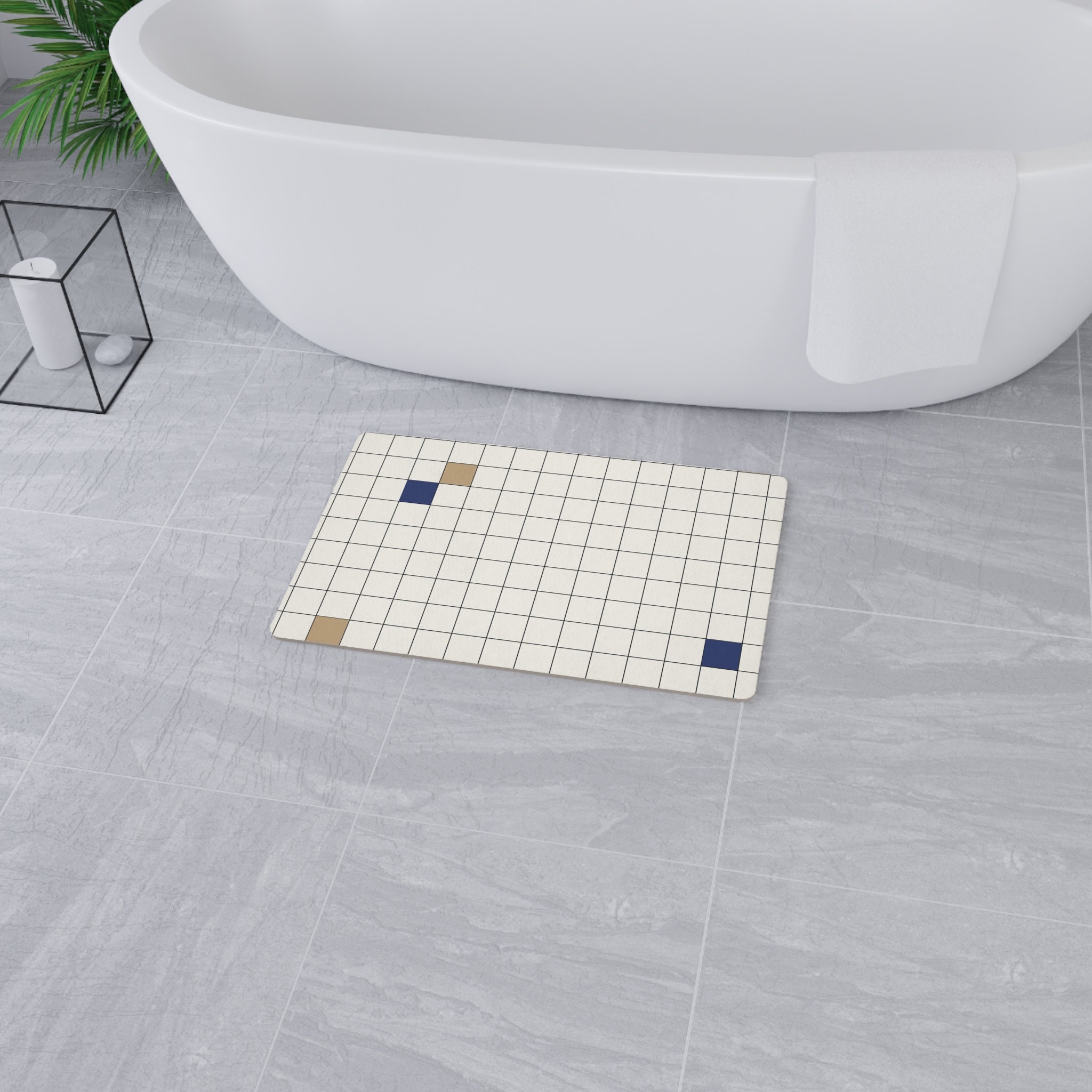 A Bold and Timeless Pattern for Contemporary Style Floor Mat Checkered ...