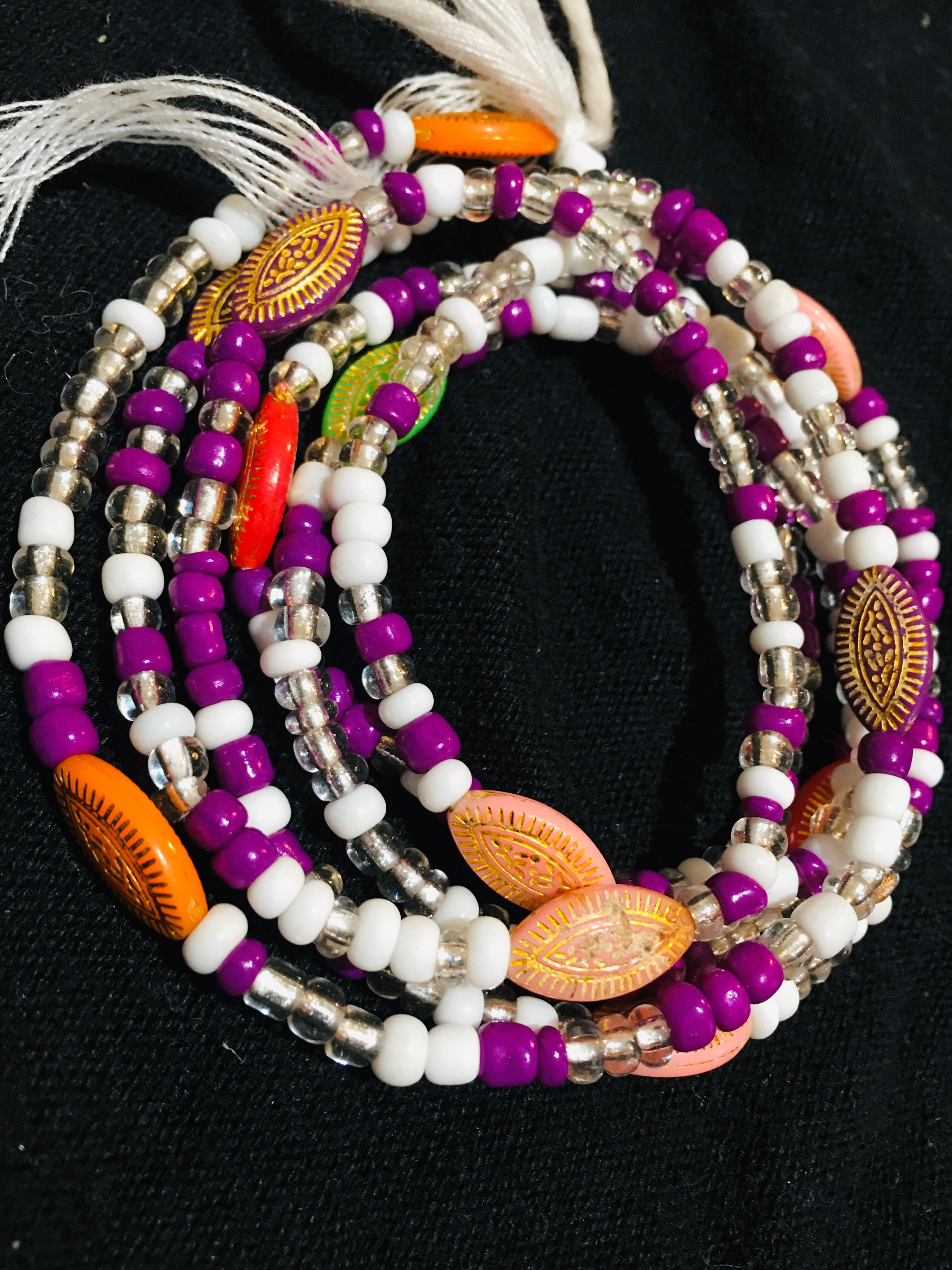 Multi-Colored Waist Bead, Belly Bead, Seed Beads, Ghana Waist Bead ...