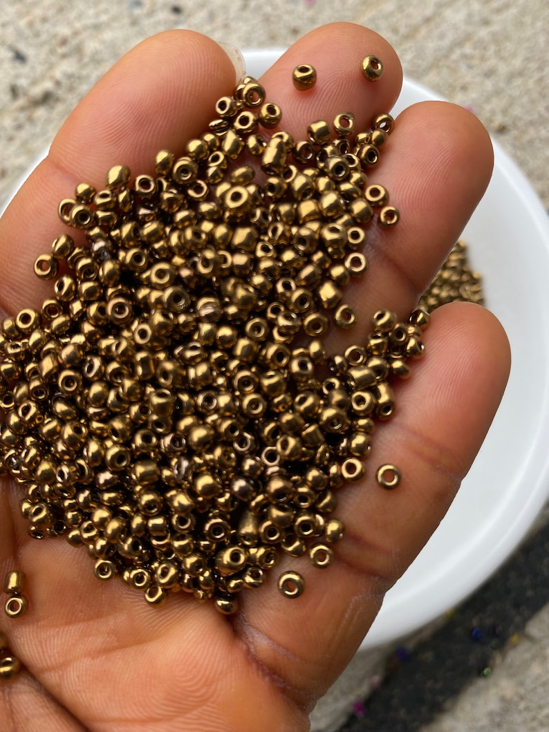 3mm Seed Beads Assorted Metallic, Jewelry Making Beads, Crafting ...