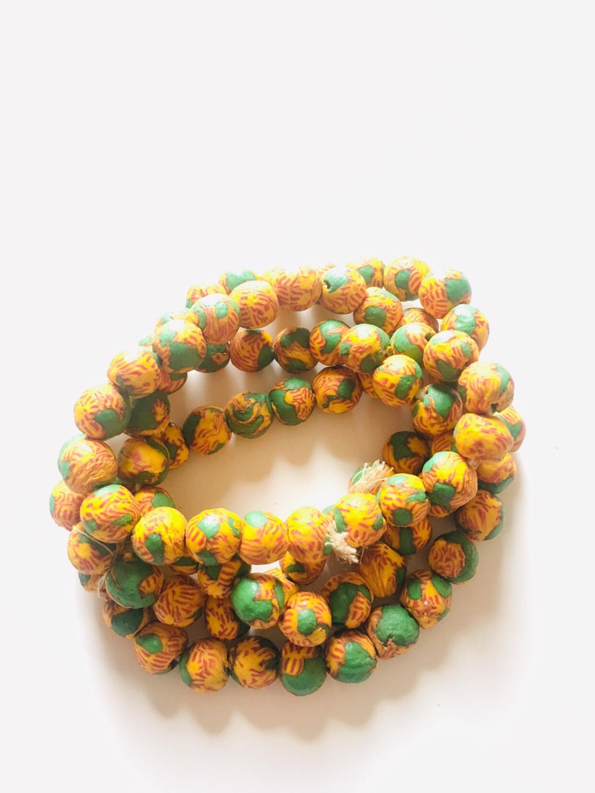 African Multi Colored Bead/Sandcast/Ghana African Glasd Bead/ 40 beads ...