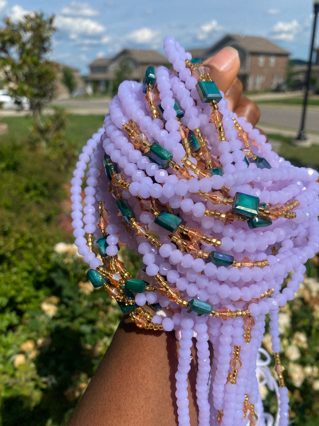 Crystal Waist Bead|adjustable Waist Jewelry | Belly Beads | Waist Bead ...