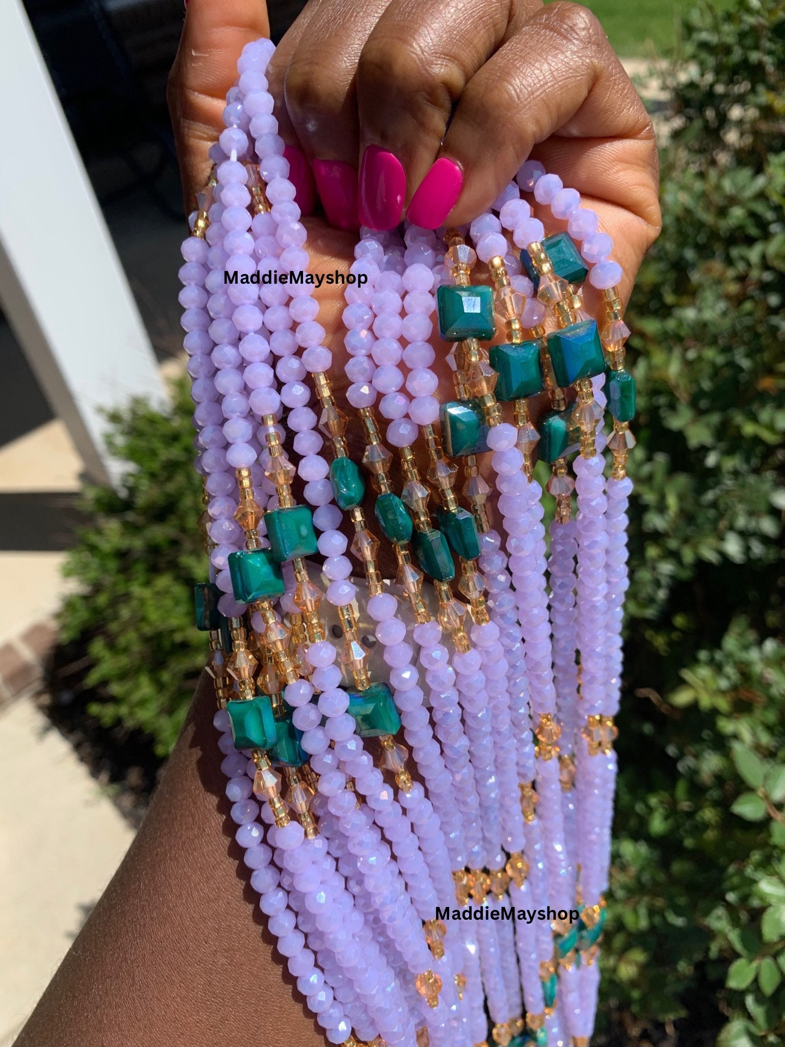 Abby ~ Waist Bead, WaistBeads with crystals, Luxury WaistBeads