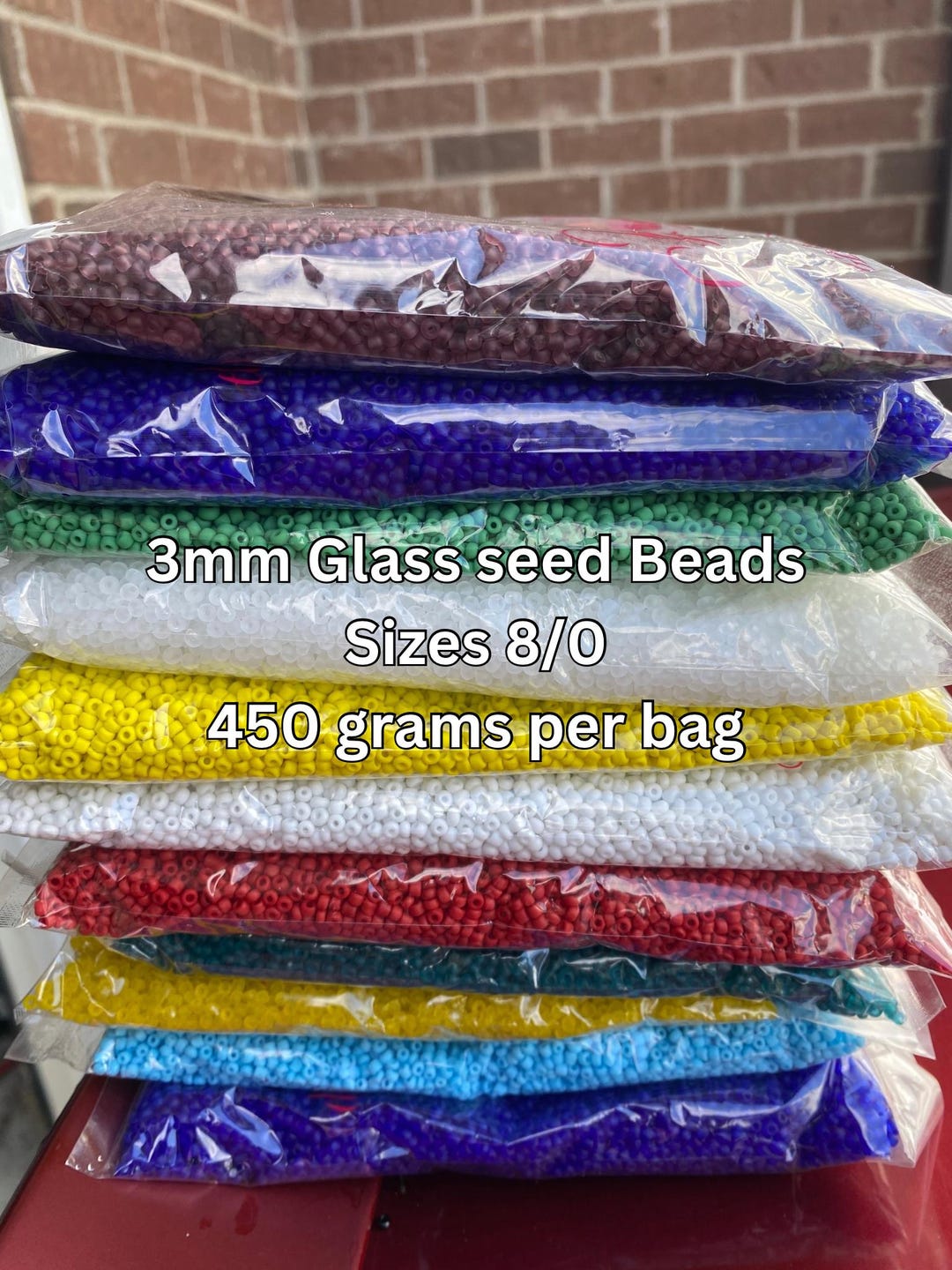 3mm- Size 8/0 Frost Glass Beads, Seed Beads, DIY Jewelry Making ...