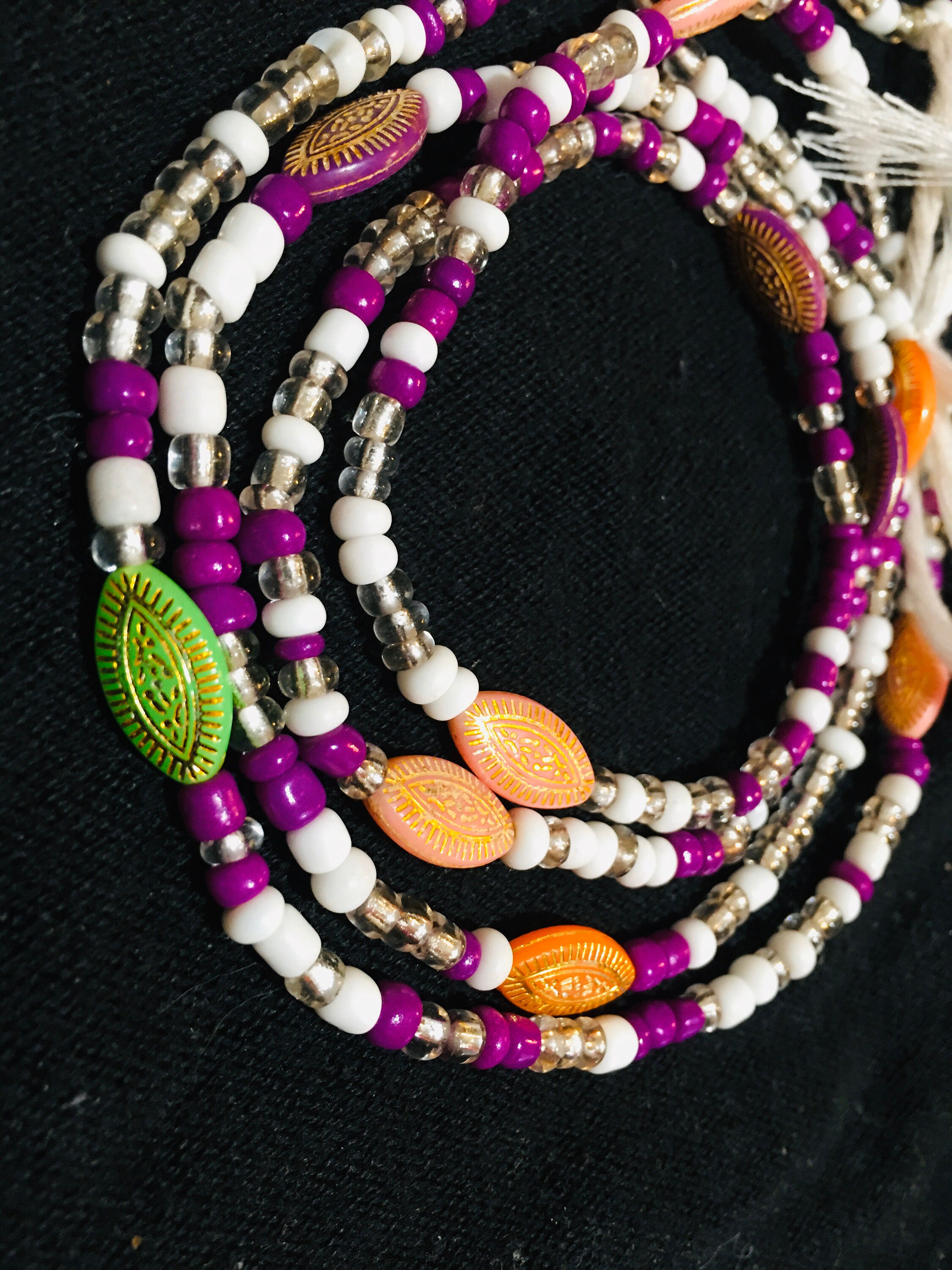 Multi-Colored Waist Bead, Belly Bead, Seed Beads, Ghana Waist Bead ...