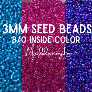 3mm Seed Beads Assorted Colors, Jewelry Making Beads, Crafting Supplies ...