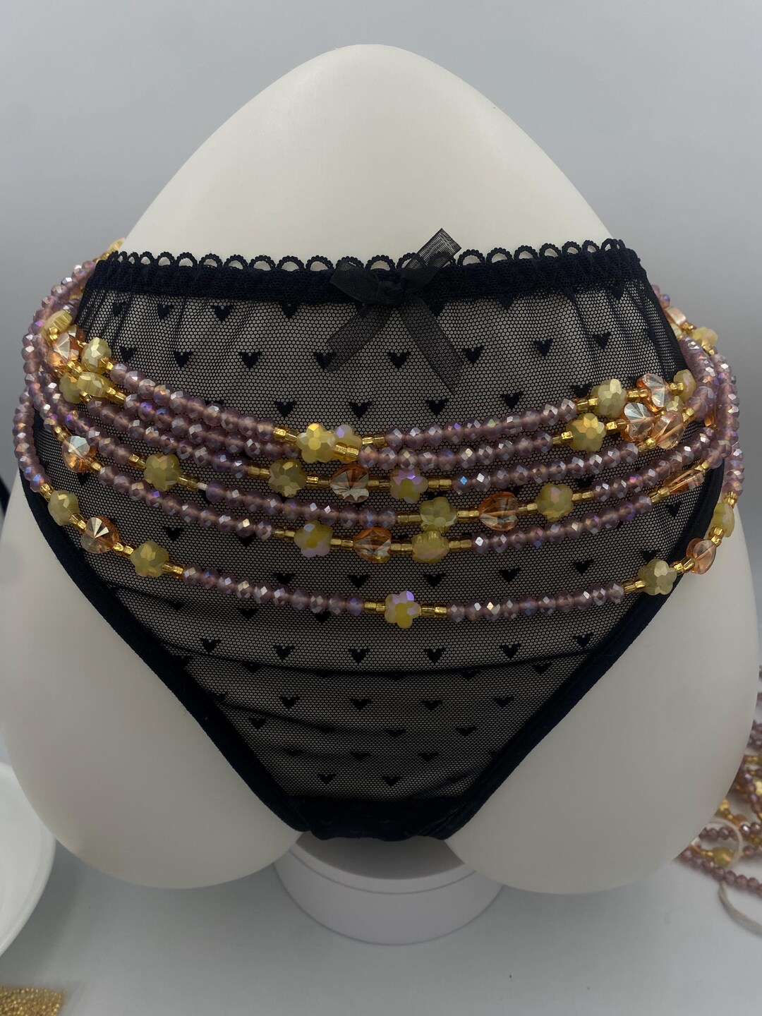 Esther- Crystal Waist Bead|adjustable Waist Jewelry | Belly Beads ...