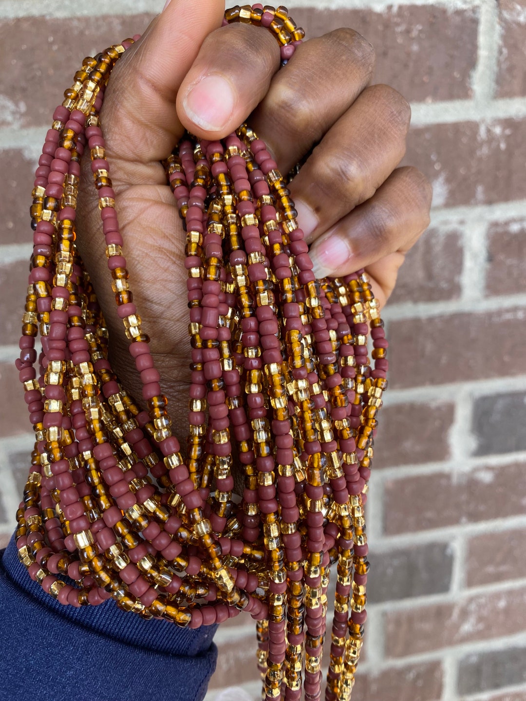 Brown - Waist Bead, Waist Bead, Belly Bd, Beaded Body Jewelry, Handmade ...