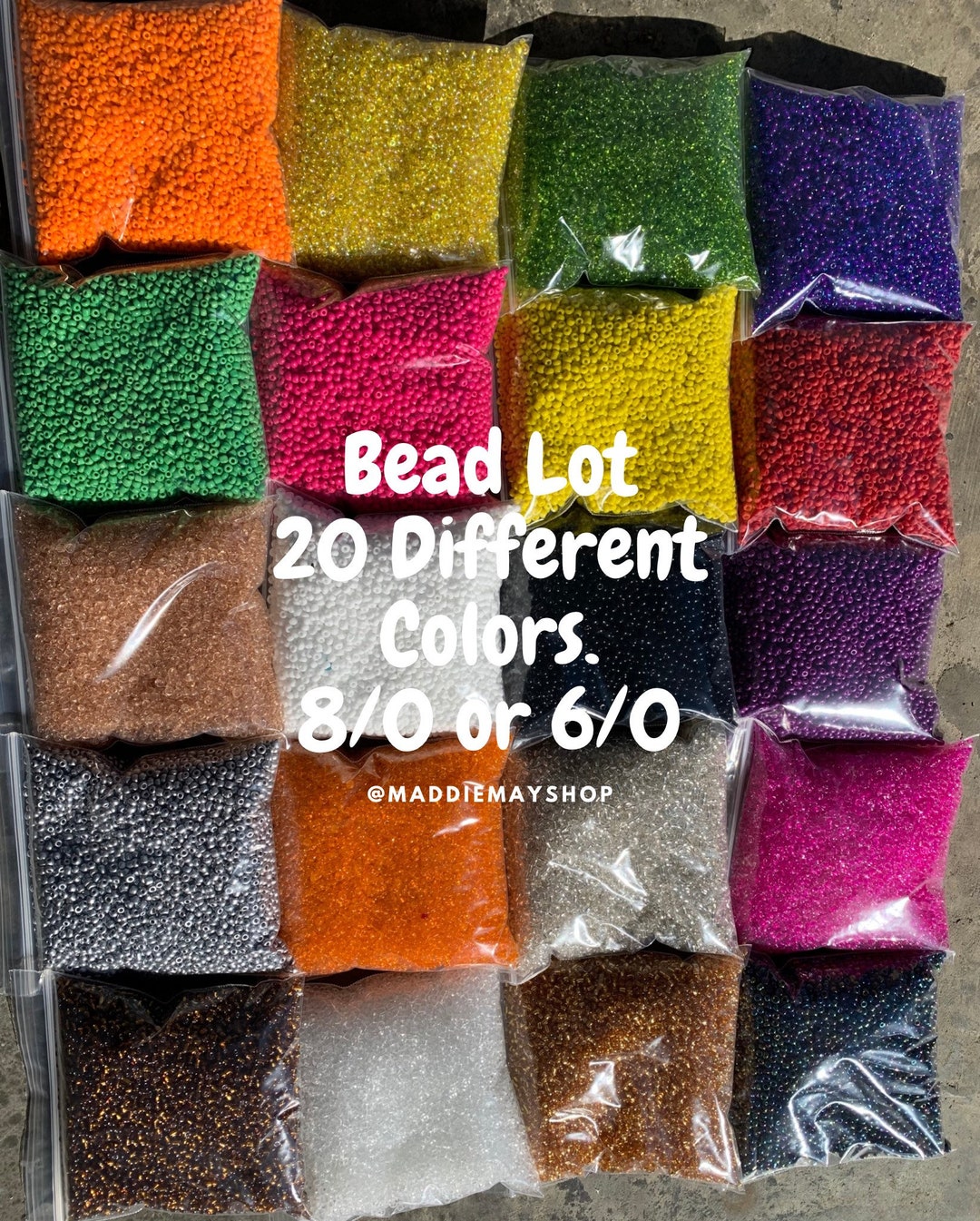 3mm or 4mm size 8/0 or 6/0, Beads Lot, Glass Seed Beads, DIY Glass ...