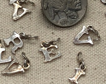 Sterling Silver Alphabet Letters - Etsy