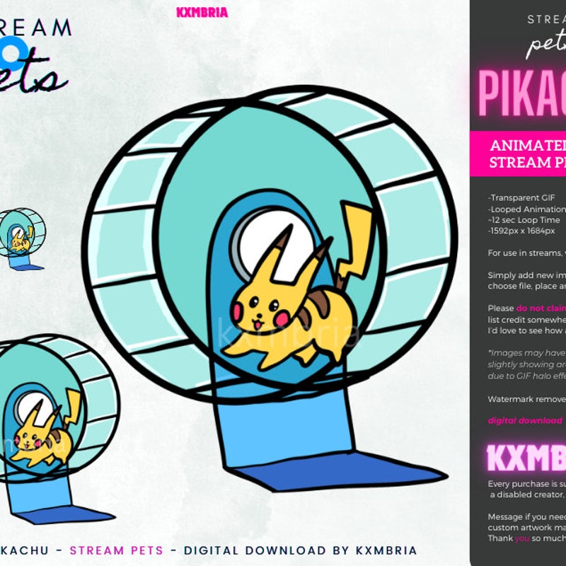Pikachu Vtuber - Etsy