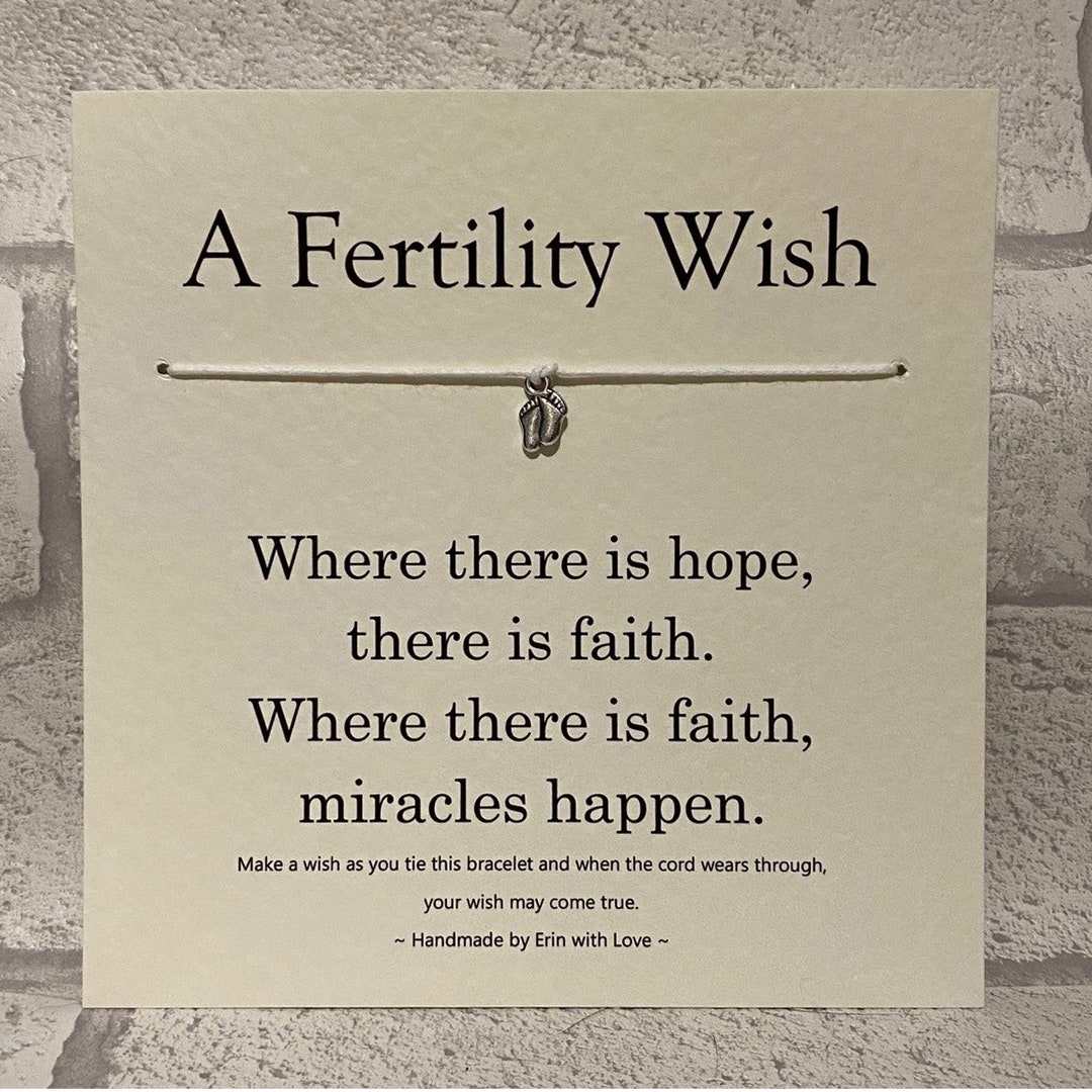 Wish Bracelet, A Fertility Wish, Tibetan Silver Charm, Message Card ...