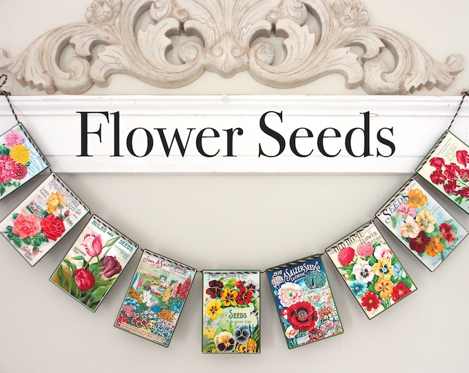 FLOWER SEEDS Garland --mother's Day Gift, Spring/summer Banner, Seed ...