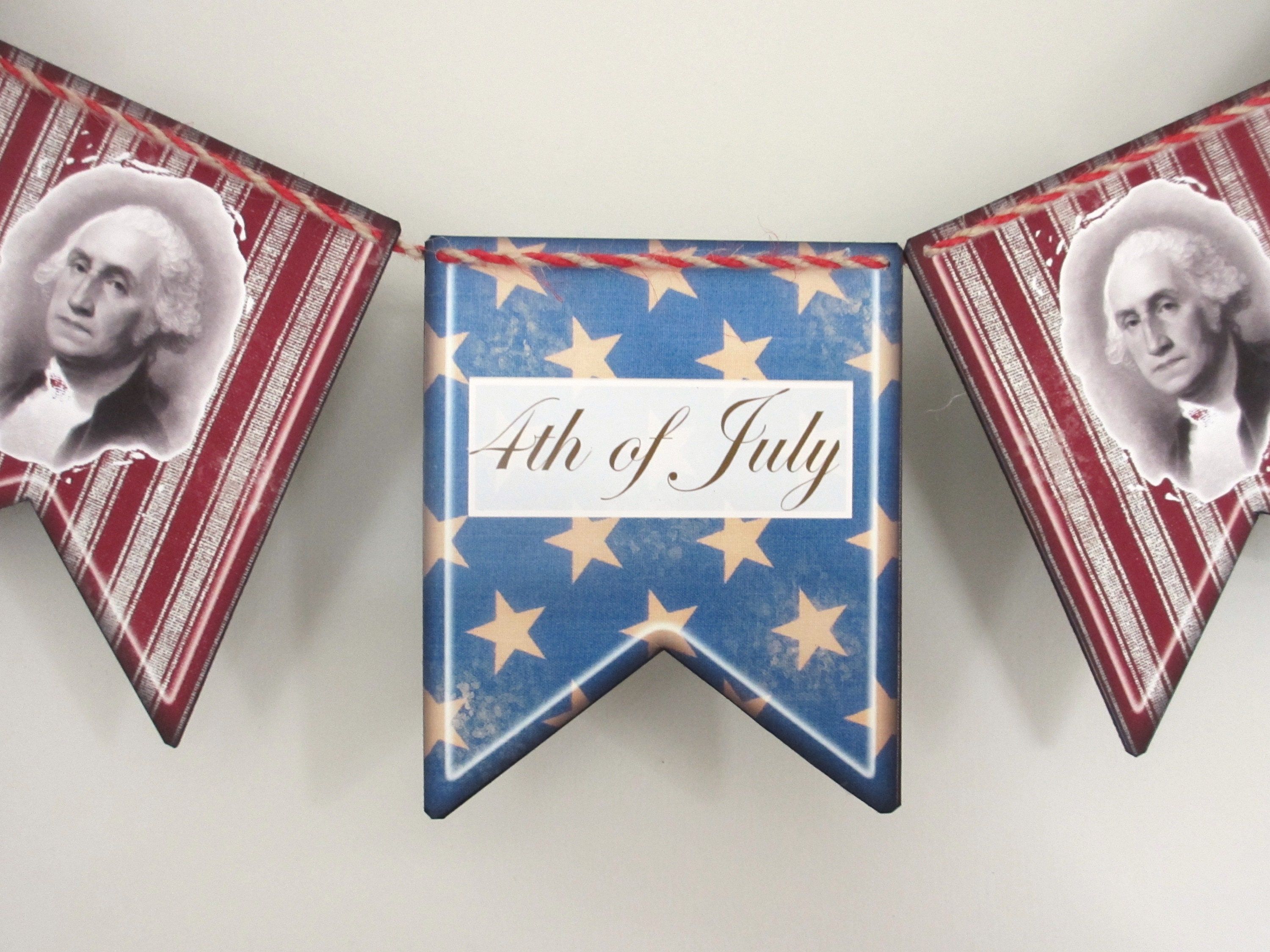 JULY 4TH BUNTING Garlandindependence Day July 4 Gift July | Etsy