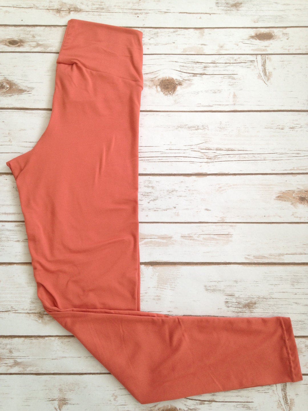 Brushed Poly Leggings, Apricot Solid - Etsy